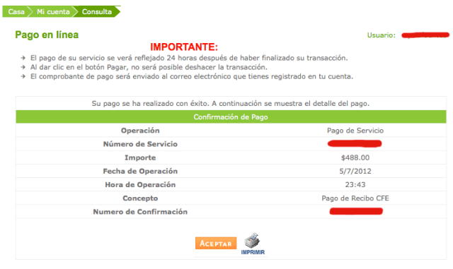¿Cómo pagar el recibo de la luz (CFE) por internet?