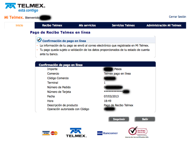 ¿Cómo pagar el recibo de Telmex por internet?